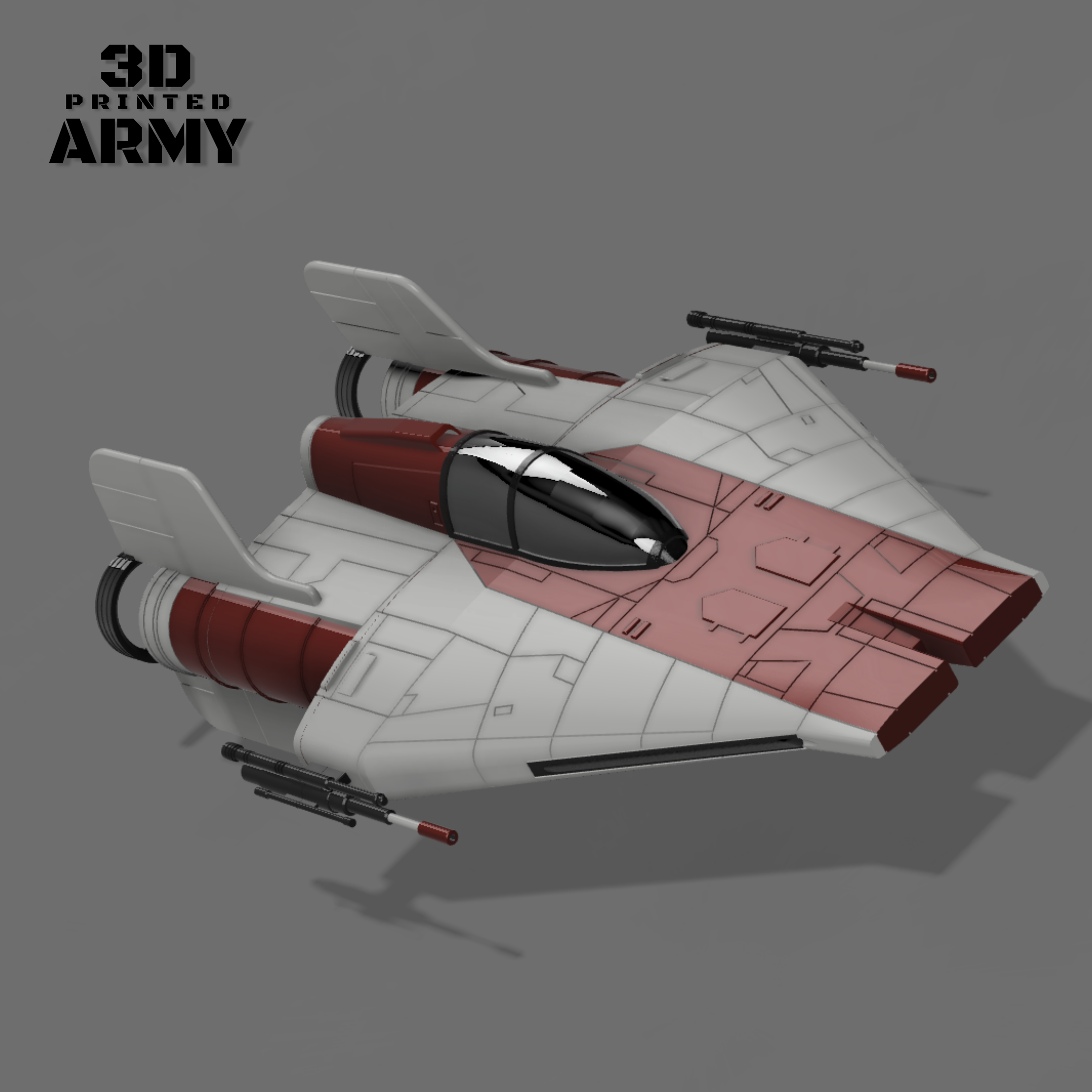 Archivo STL STAR WARS A-WING RZ-1 STARFIGHTER con SÓTANO ⭐ ・Modelo para ...
