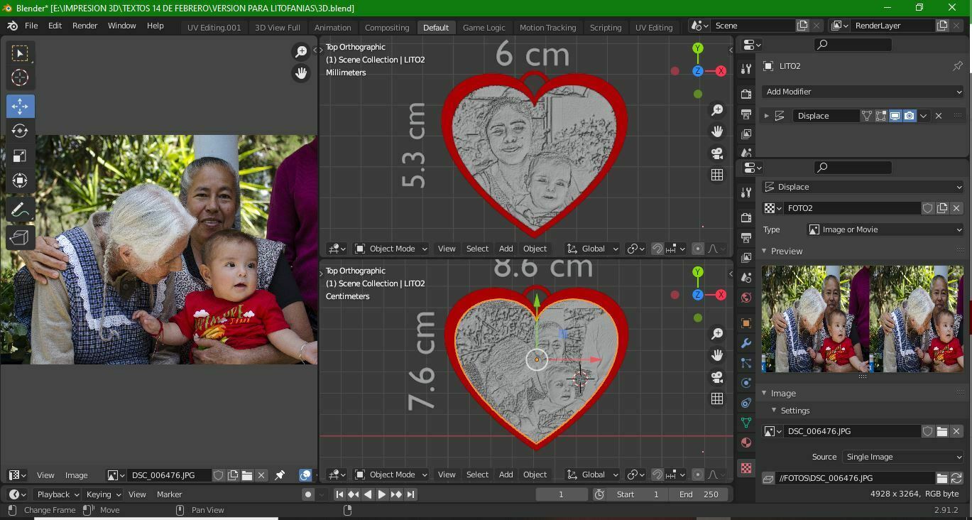 Archivo STL Litofania Corazón - PLANTILLA EDITABLE BLENDER ️‍🔥 ・Objeto ...