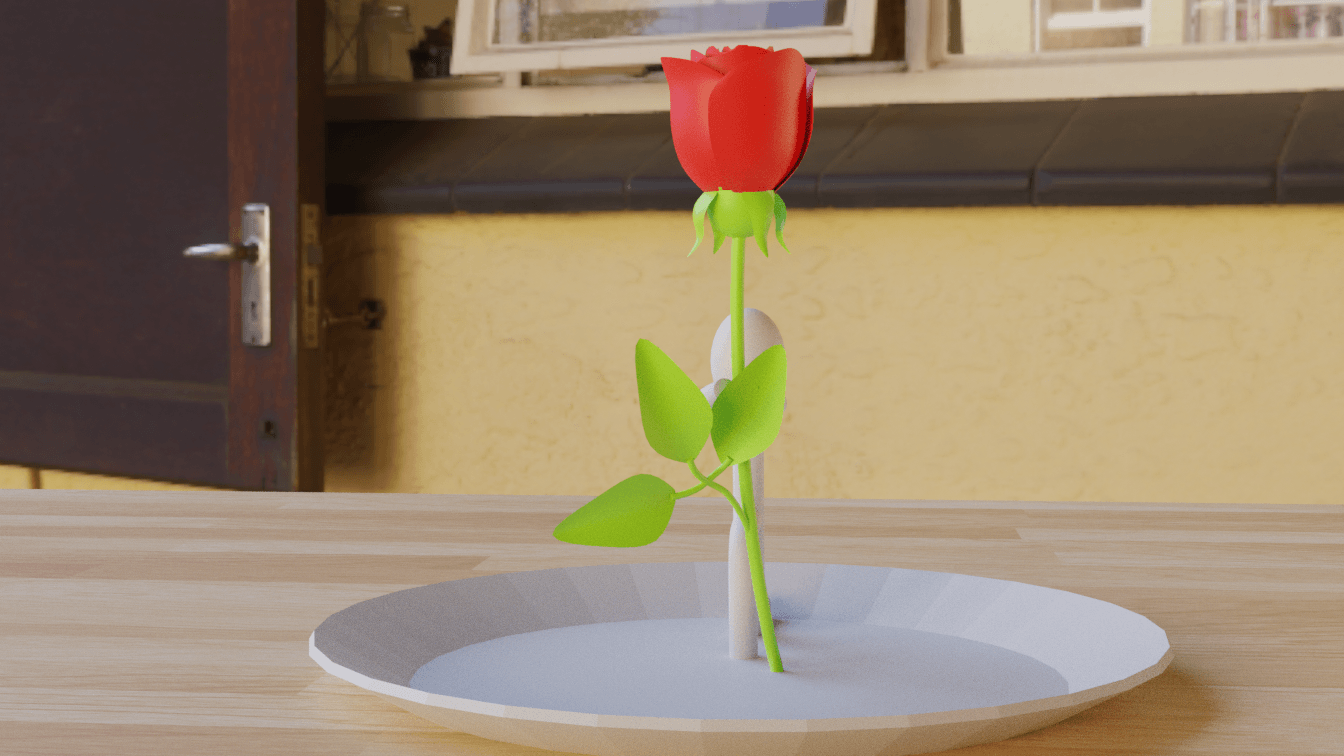 🌹 Rose Flower・Free STL File for ・Cults