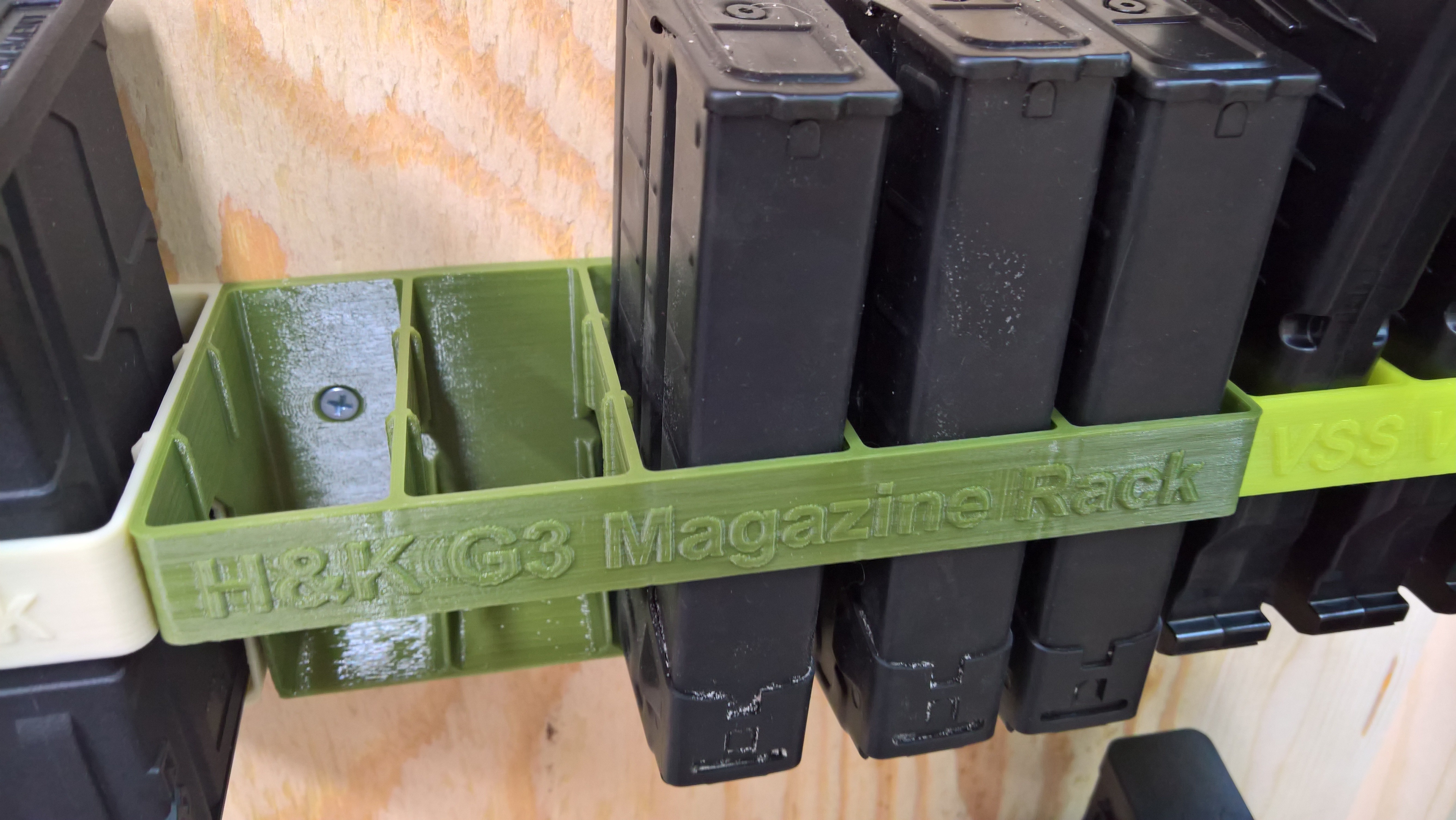 🔫 Airsoft Magazine Racks (M4, G3, VSS, and SR25)・Free STL File for ・Cults
