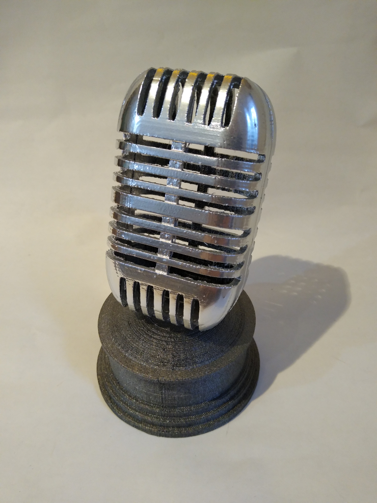 🎤 Retro Microphone Trophy・Free STL File for ・Cults