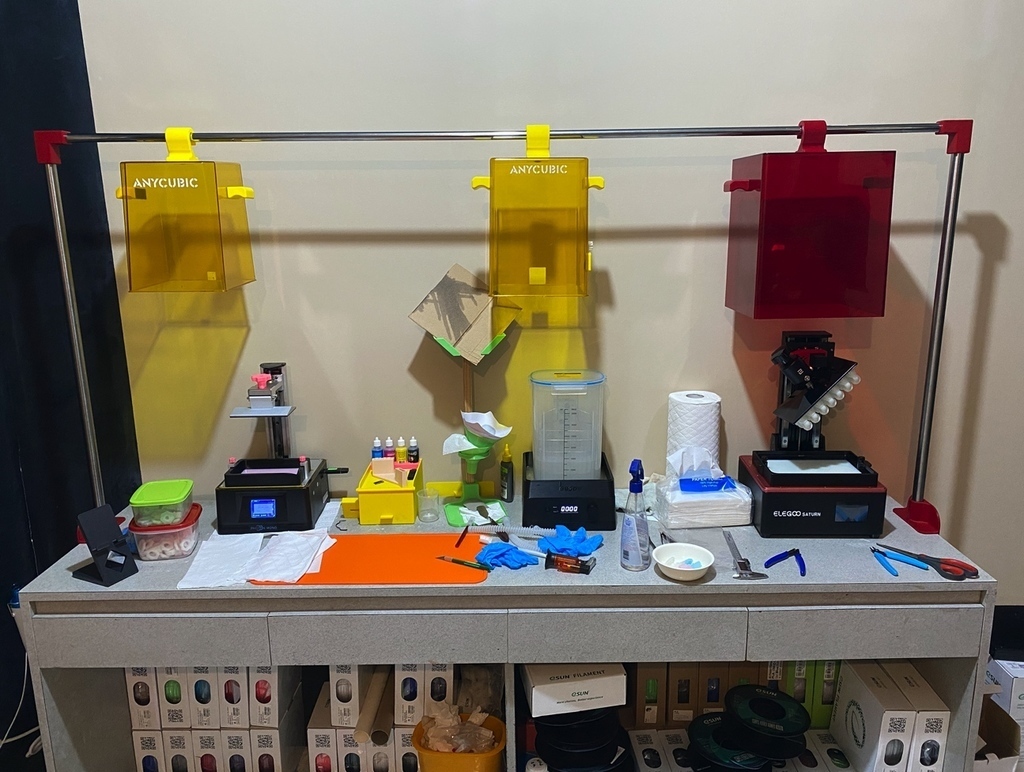 Free STL file Resin Printer Cover Hanger for Table 🖨️ ・3D print design ...