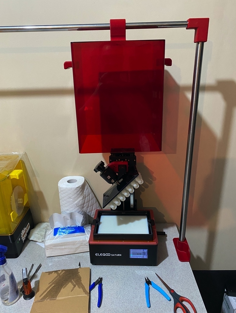 Free STL file Resin Printer Cover Hanger for Table 🖨️ ・3D print design ...