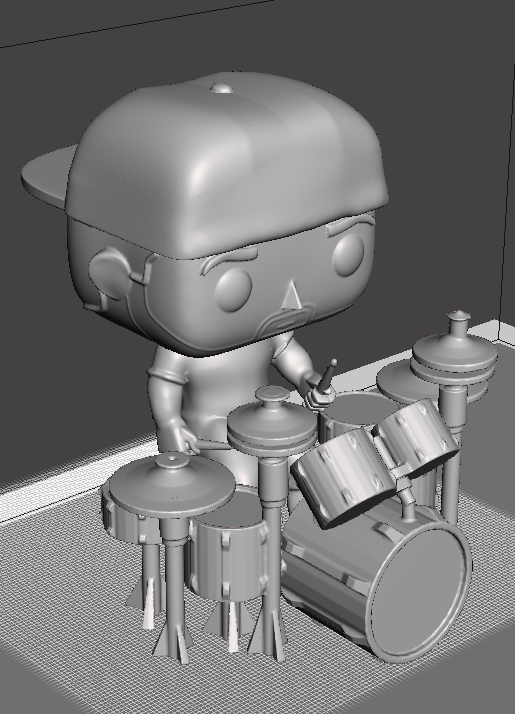 🥁 Funko Pop Drummer Ensemble Head and Drum Set・ 3D File for ・Cults