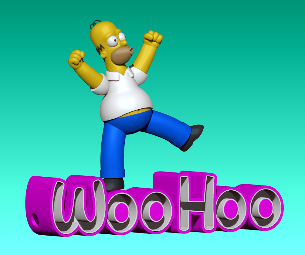 🔦 Homer Simpson WooHoo Lamp・Free 3D File for ・Cults