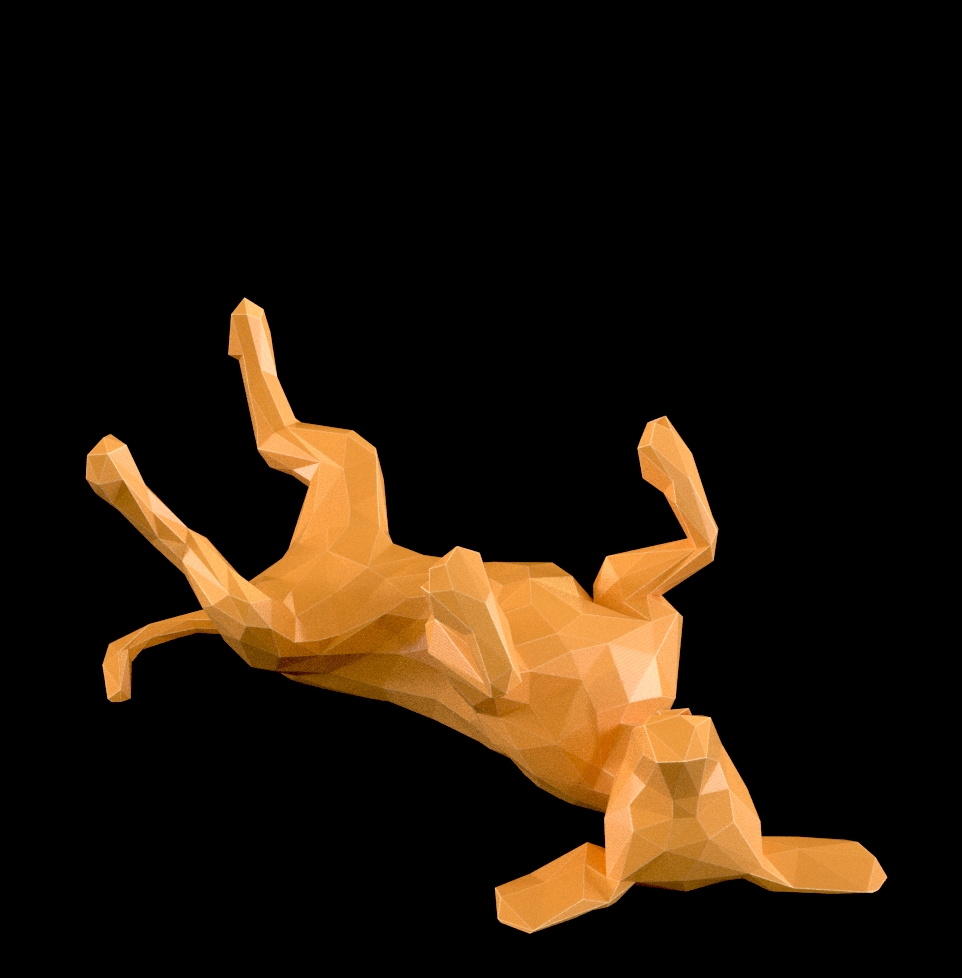 3D file Polygonal Dog v2.0 🐕 ・3D printer design to download・Cults