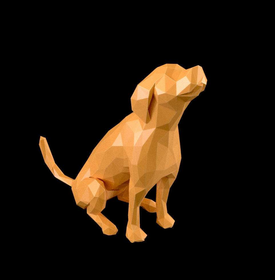 3D file Polygonal Dog v2.0 🐕 ・3D printer design to download・Cults