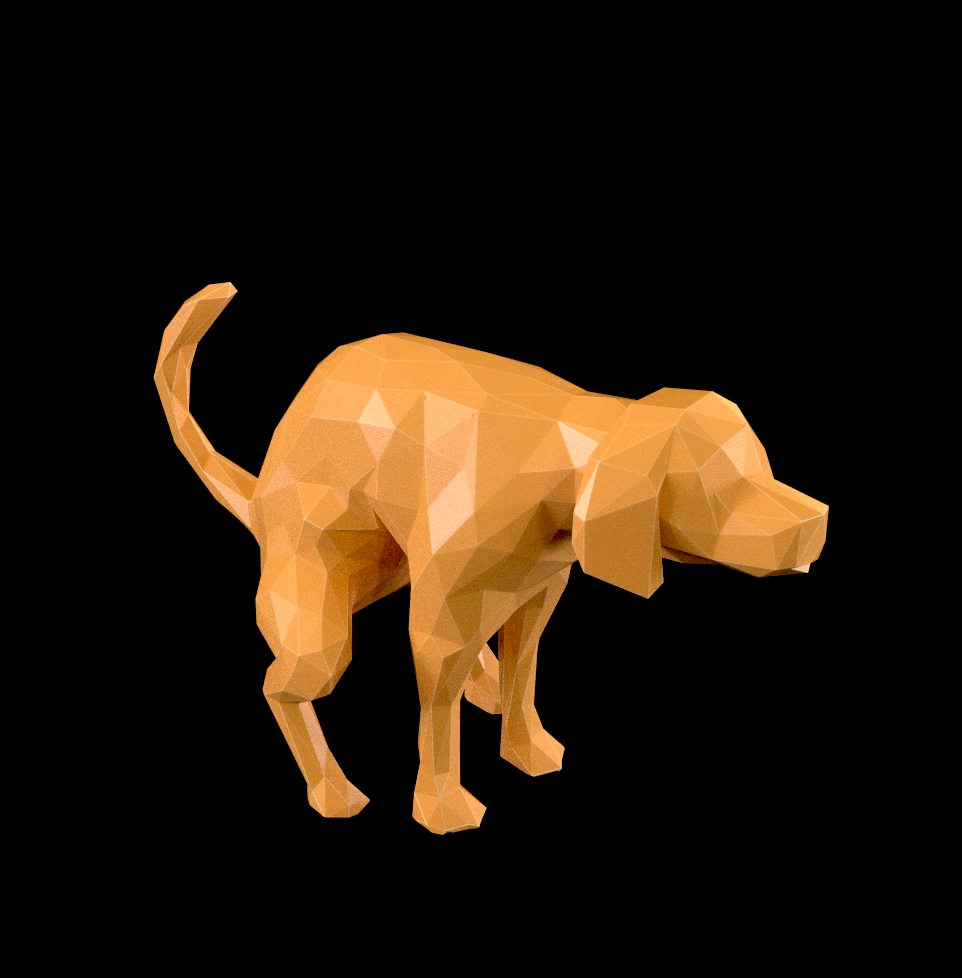 3D file Polygonal Dog v2.0 🐕 ・3D printer design to download・Cults