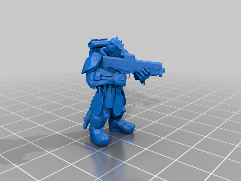 🎨 Armored Vesk with rifle for starfinder・Free 3D File for ・Cults