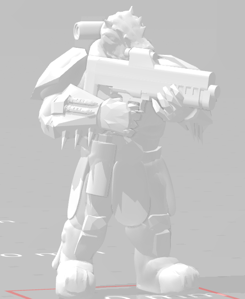 🎨 Armored Vesk with rifle for starfinder・Free 3D File for ・Cults