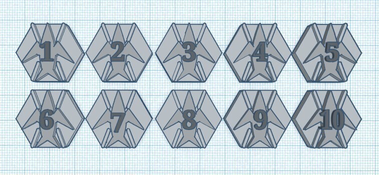 Free 3D file Starfinder Starship initiative tracking hex tokens 🎨 ・3D ...