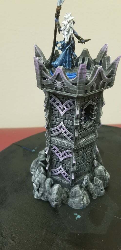 3D printed OpenForge - Dark Elf Sentry Tower・Cults