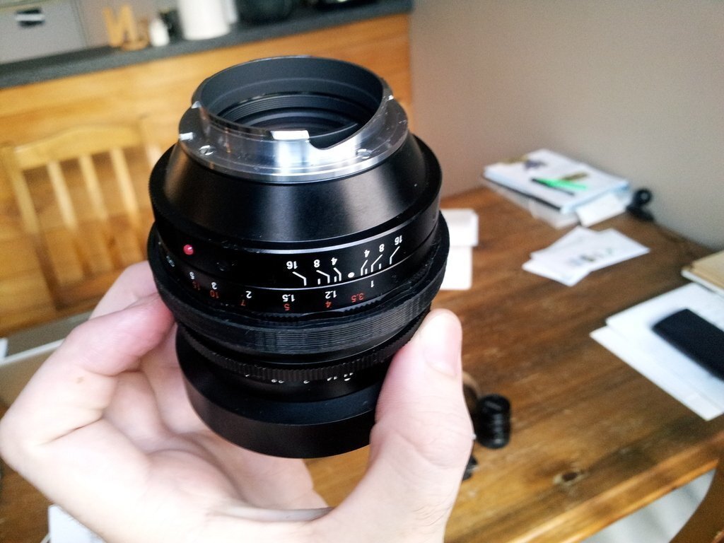 Free STL file Focus ring (w/tab) for Nokton 50mm f1.1 💍 ・3D printable ...