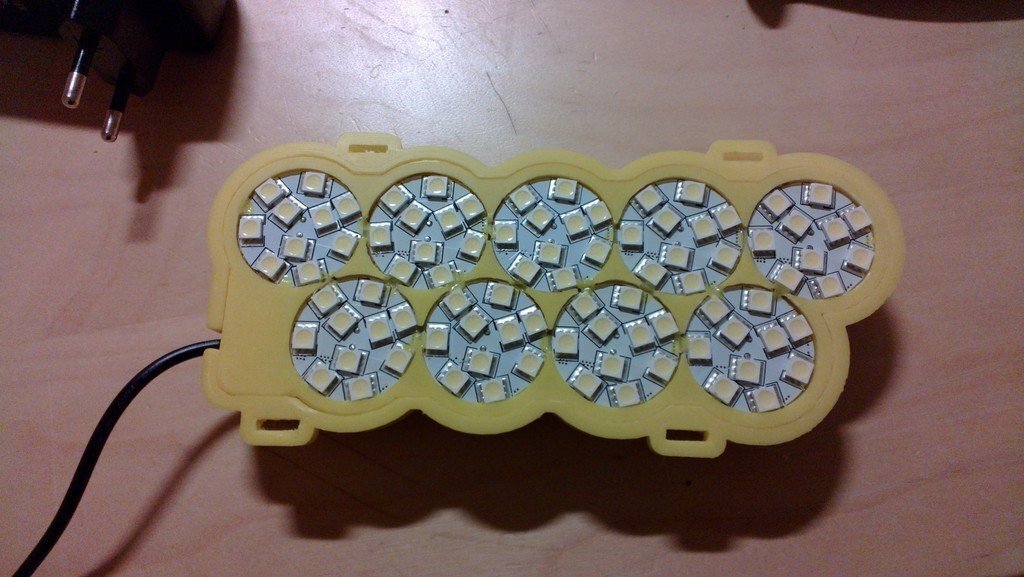Free STL file LED lamp case for 9 led units, 1440 lumen 🔦 ・3D printing ...