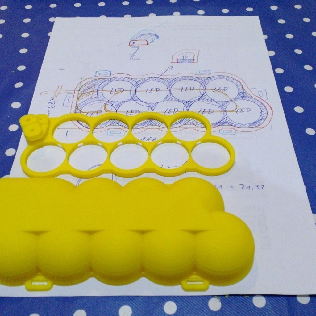 Free STL file LED lamp case for 9 led units, 1440 lumen 🔦 ・3D printing ...