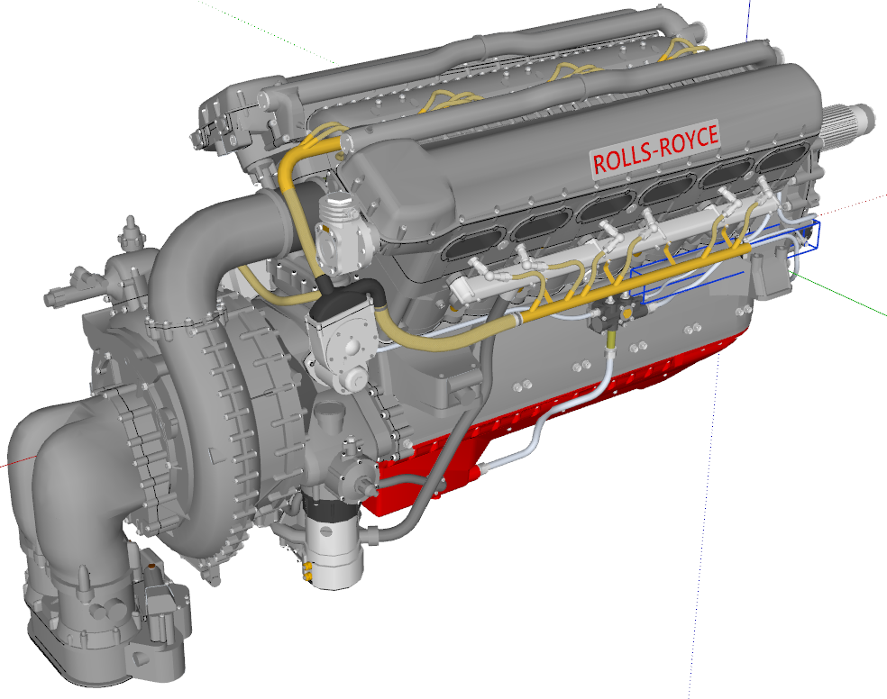 🎲 Rolls Royce Merlin V12 Engine Model・Free 3D File for ・Cults