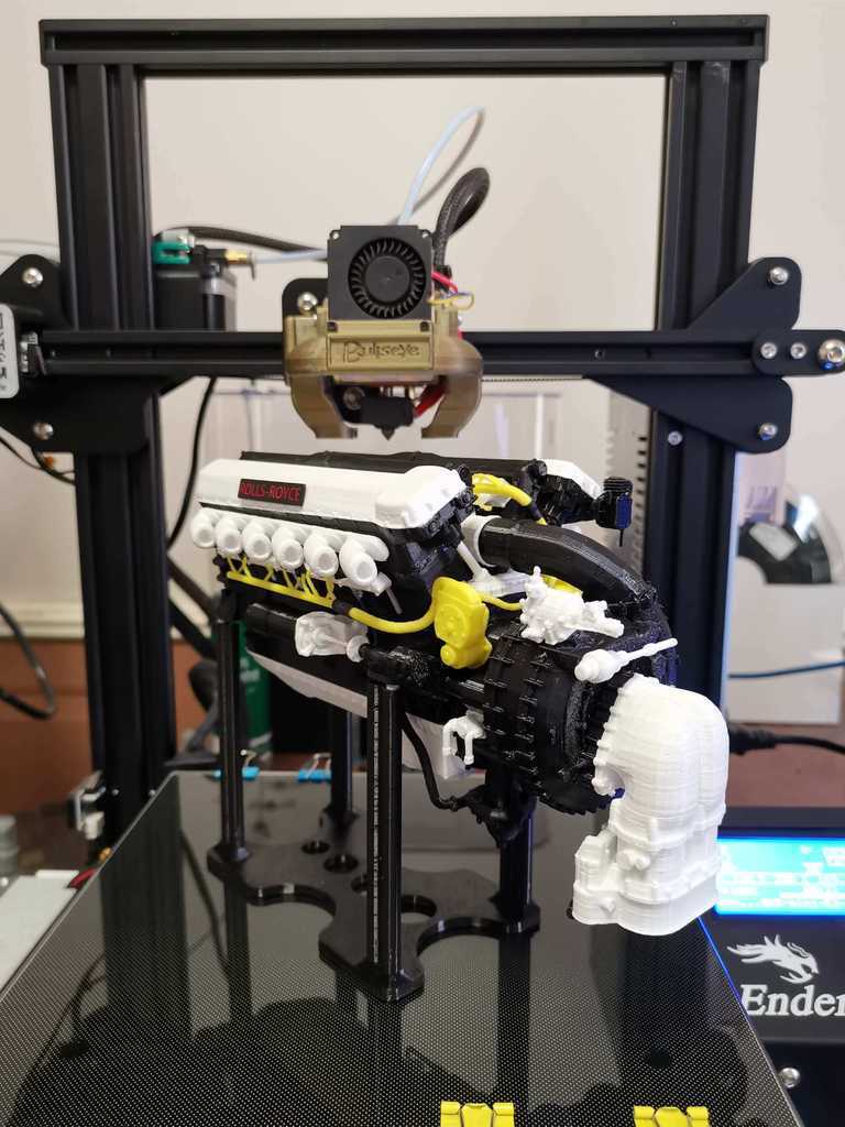 📱 RR Merlin V12 Engine・Free STL File for ・Cults