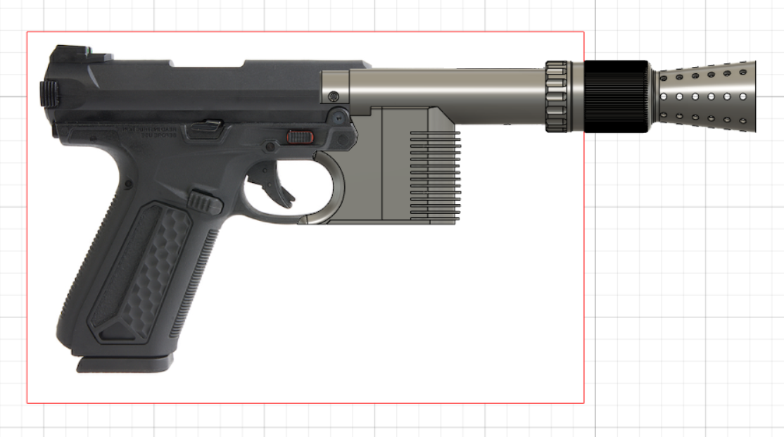 🔫 AAP01 Han Solo DL-44 blaster adapter・ STL File for 3D printing・Cults