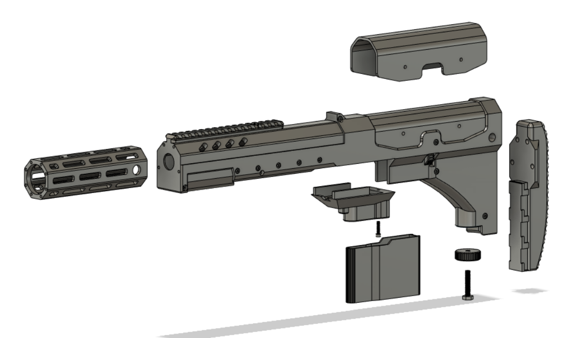 Fichier STL KIT CARABINE MK23 - SRS SYLE V03 🔫 ・Design imprimable en 3D ...