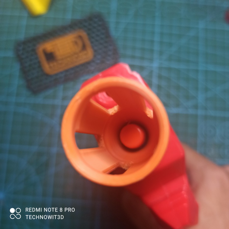 🎠 Nerf Bigshock removable barrel with Flash hider・ STL File for ・Cults