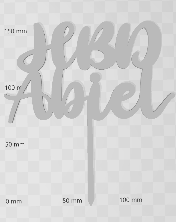 Free STL file hbd abiel cake topper 🍰 ・3D printer design to download・Cults