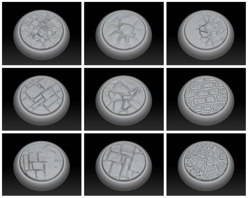 🎲 25mm Stone, Recessed Miniature Bases・Free STL File for ・Cults