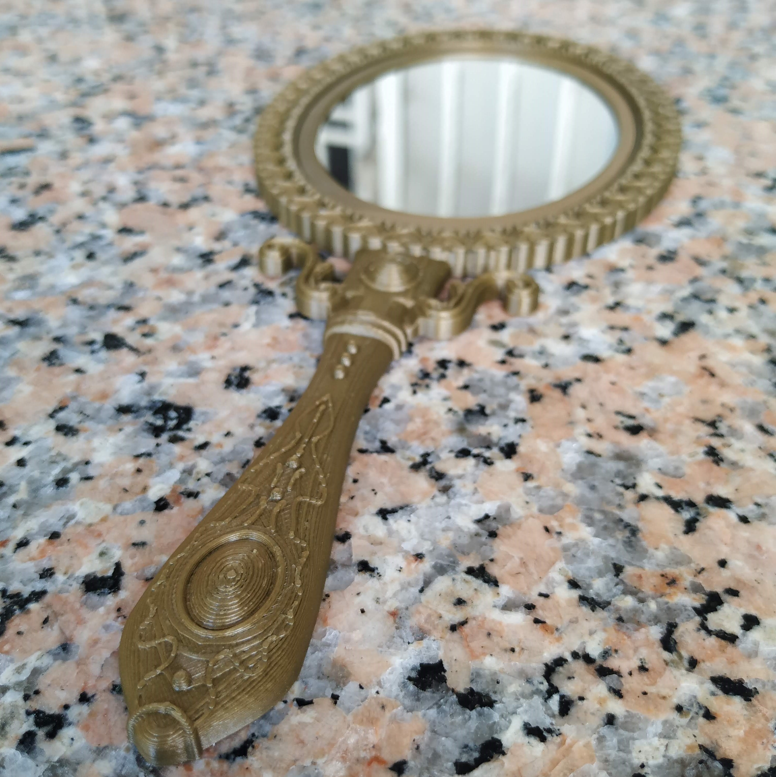 Vintage hand mirror frame・ STL File for ・Cults