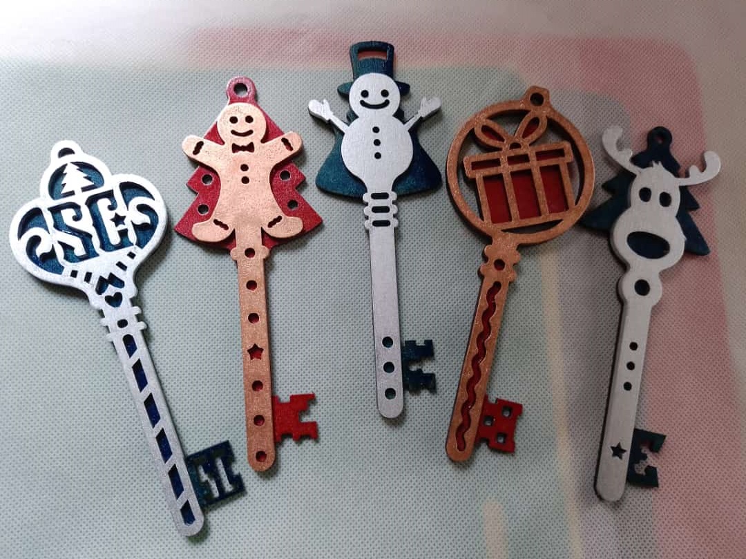 STL file Christmas keys 🎄・3D printing design to download・Cults