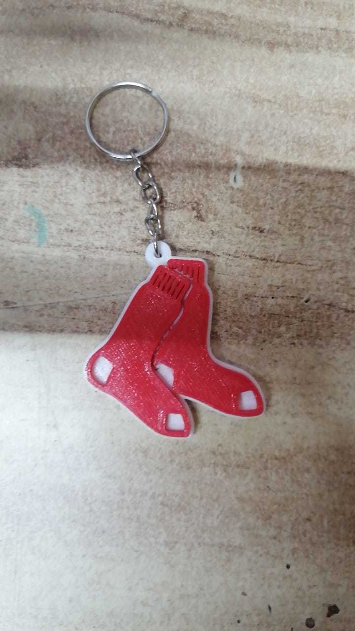 Arquivo grátis STL Boston Red Sox keychain 🗝️ ・Modelo para baixar e ...