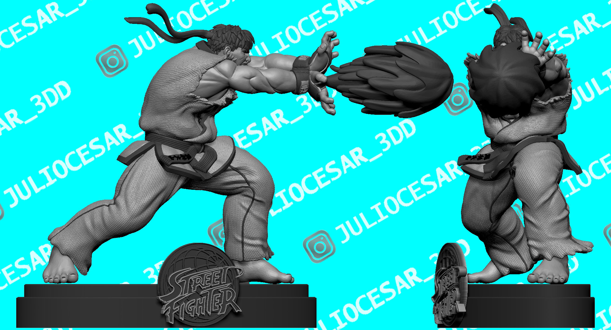 🦬 Street fighter - Ryu・ 3D File for ・Cults