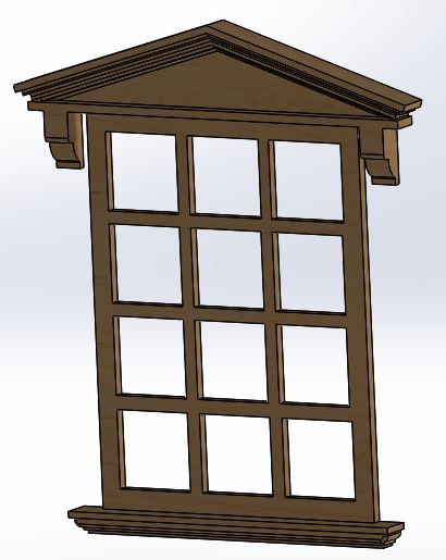 🪟 1/12 Dollhouse window (Model No.3)・ STL File for 3D printing・Cults