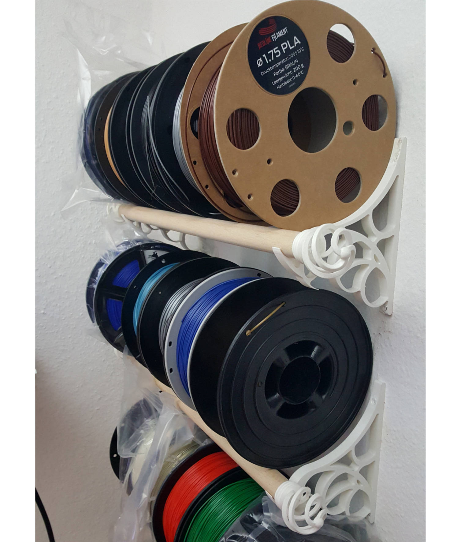 STL file DIY FILAMENT SHELF 🪢 ・3D print design to download・Cults