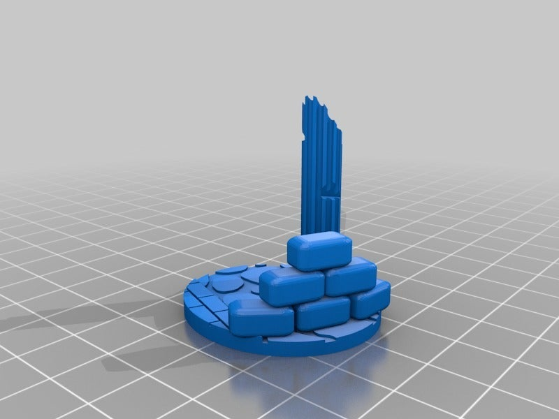 Free STL file 32mm Round Bases With Ruin Pillars (x15) for Dungeons ...