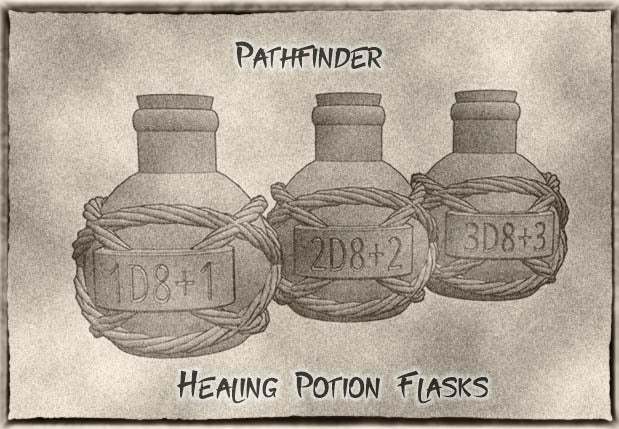 🧪 Healing Potion Flasks / Bottles For Pathfinder (or Dungeons & Dragons ...