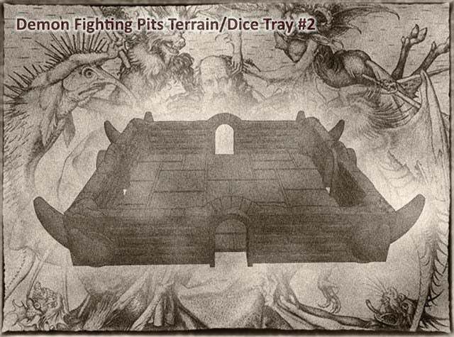 🎲 Demon Fighting Pits Terrain or Dice Tray For Dungeons & Dragons ...