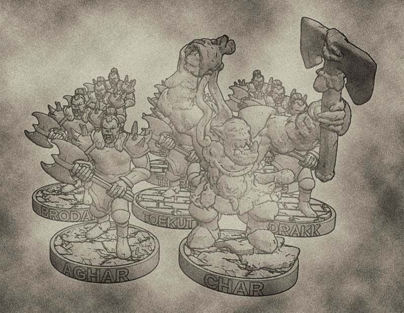 ⚔ Personalised 32mm bases for Orc / Ork Units for Dungeons & Dragons ...
