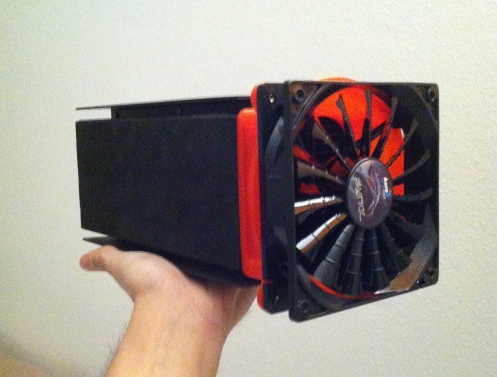 🔫 92mm to 120mm PC Fan Adapter / Reducer Flush-Fit Wide-Mouth・Free STL ...