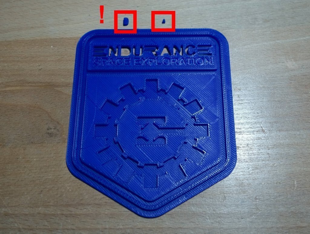 📛 Interstellar Endurance badge・Free STL File for ・Cults