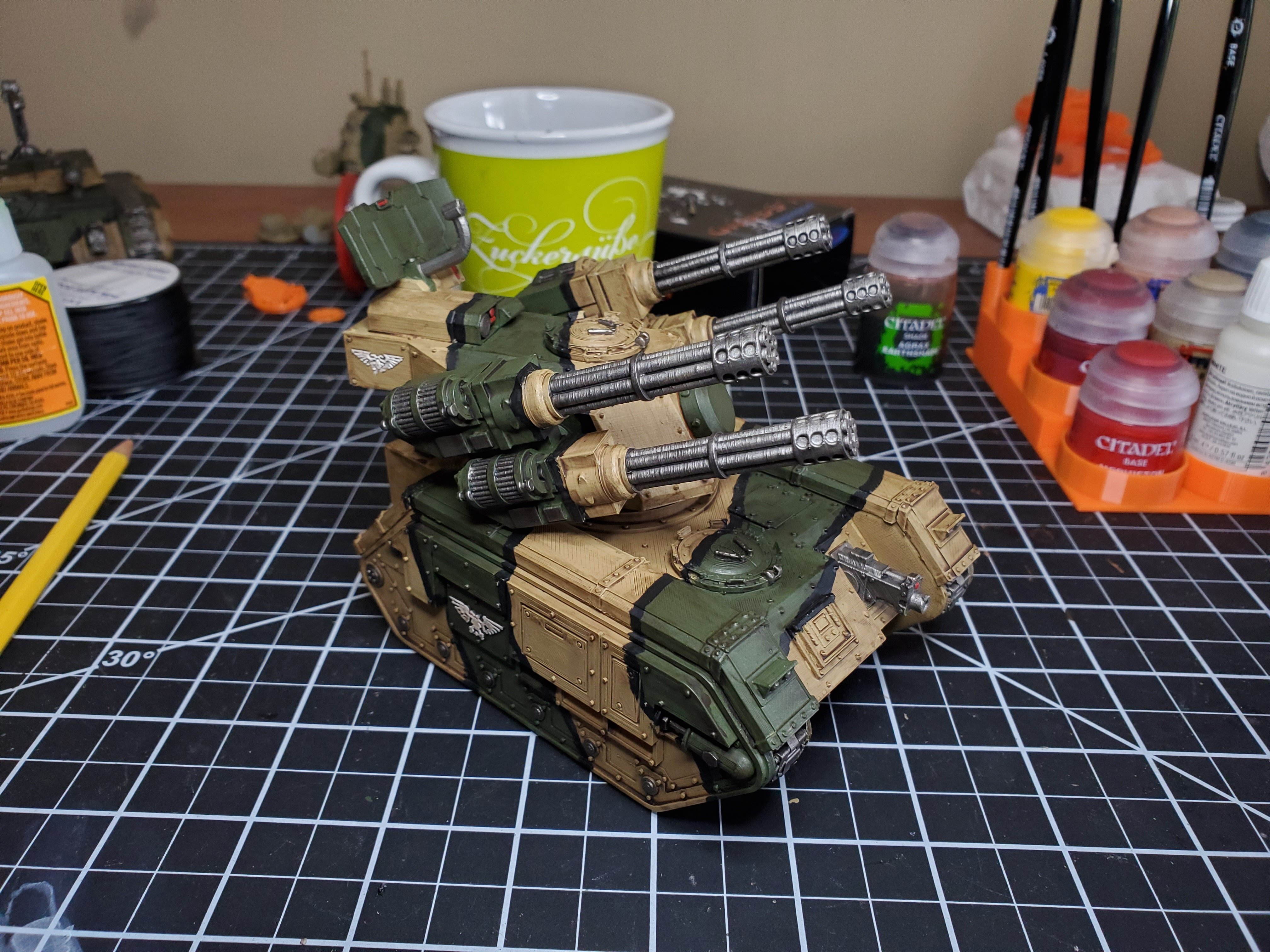 3D printable Imperial Guard Flak Tank (Hydra-Like Proxy)・Cults