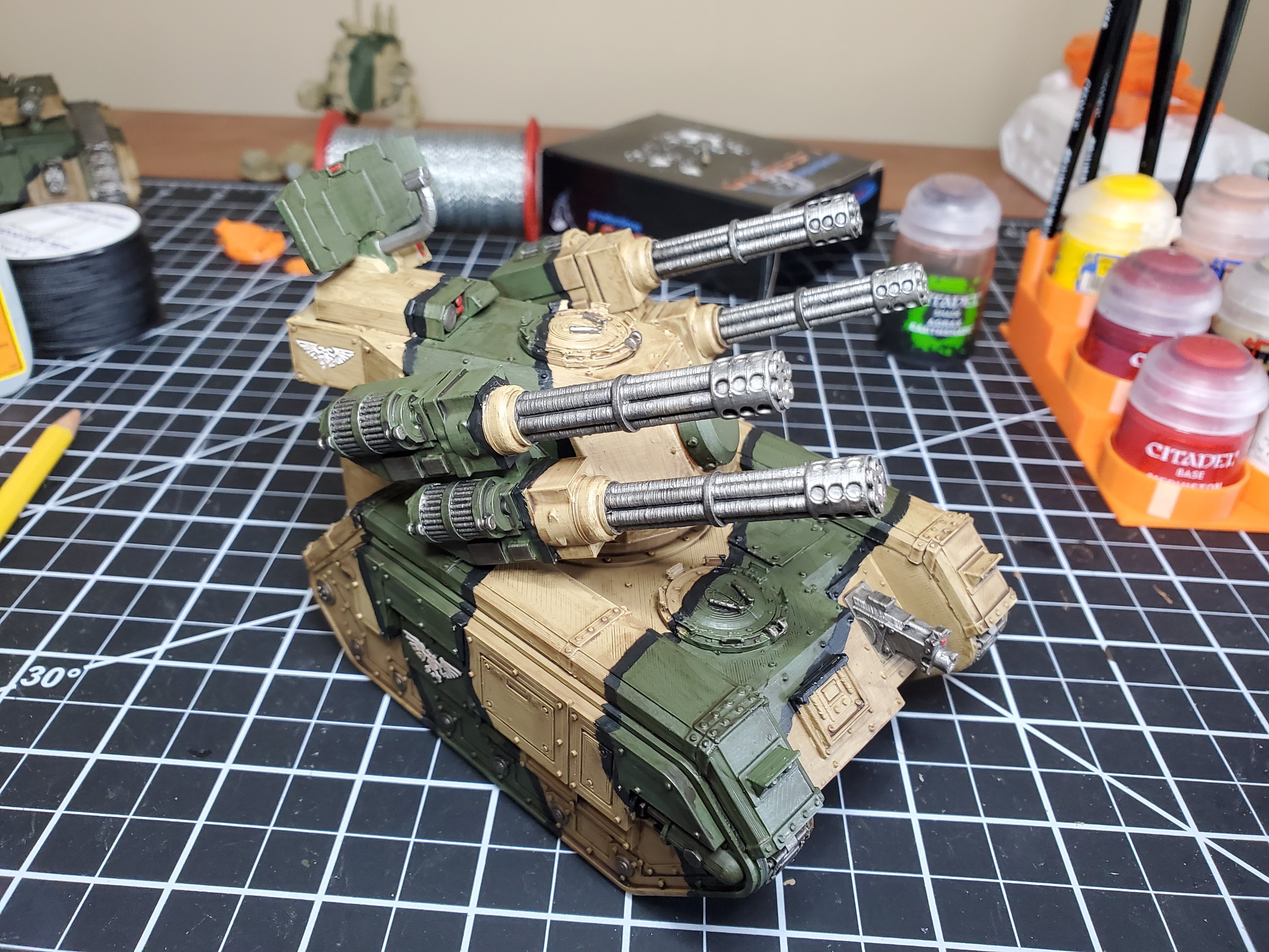 3D printable Imperial Guard Flak Tank (Hydra-Like Proxy)・Cults