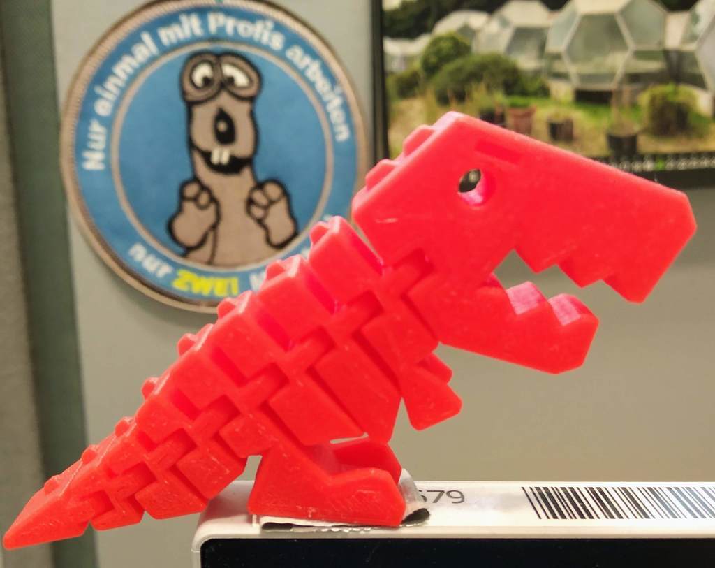 3D printing Flexi Rex with stronger links・Cults