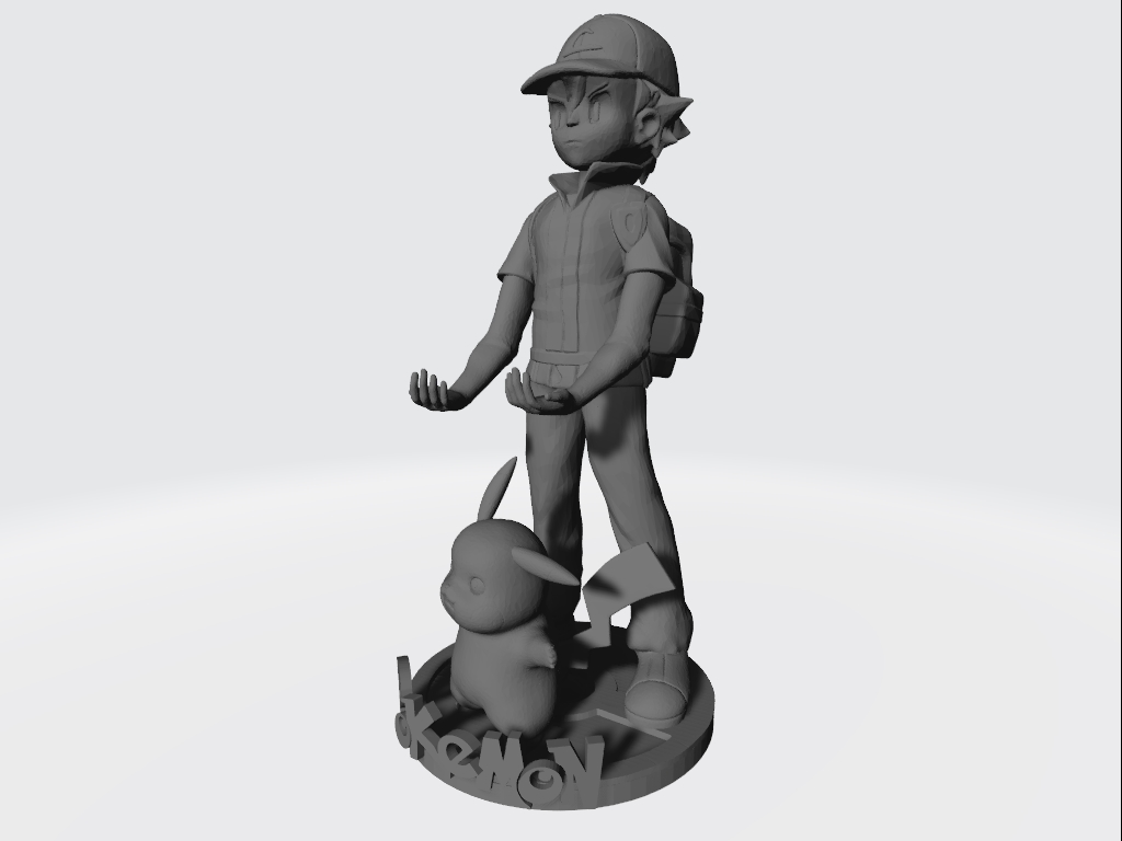 STL file SOPORTE TELEFONO Y JOYSTICK ASH Y PIKACHU POKEMON SCUTTLE ...