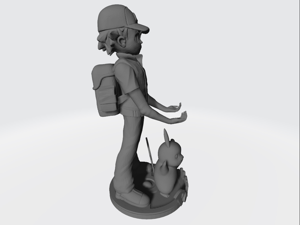 STL file SOPORTE TELEFONO Y JOYSTICK ASH Y PIKACHU POKEMON SCUTTLE ...