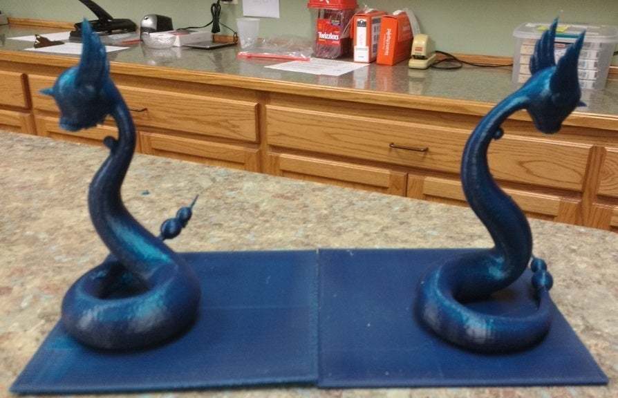 🐉 Pokemon Twin Dragonairs Bookends・Free STL File for ・Cults