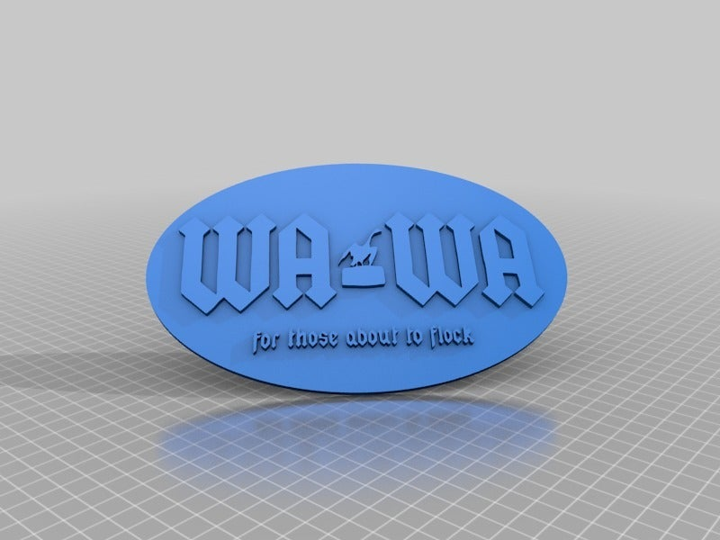 Free STL file Wa Wa Flock Sign on Circle 🟣 ・3D printable design to ...
