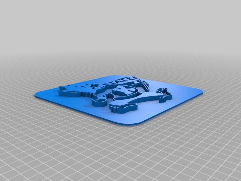 Free STL file Willie Wildcat on Square Thick Plate 🟪 ・3D printing model ...
