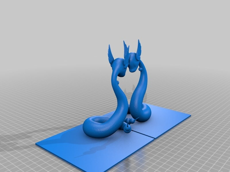 🐉 Pokemon Twin Dragonairs Bookends・Free STL File for ・Cults
