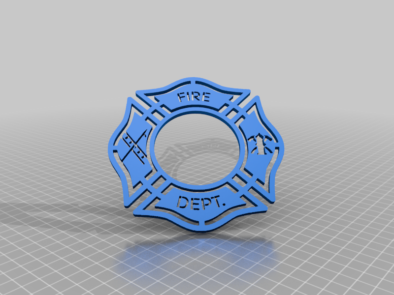 Free STL file Generic Fireman Shield 🚒 ・Object to download and to 3D ...