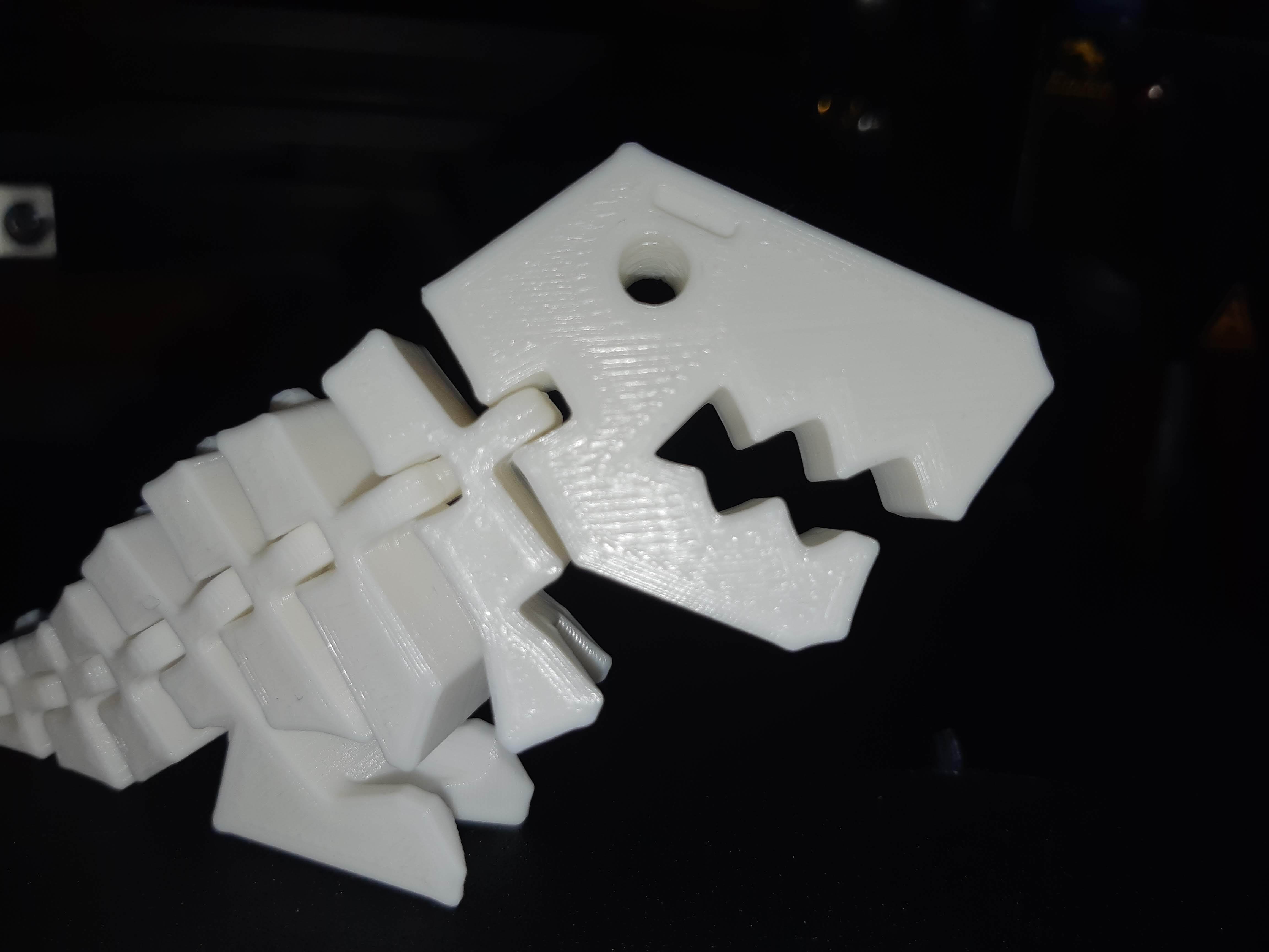 3D printing Flexi Rex with stronger links・Cults