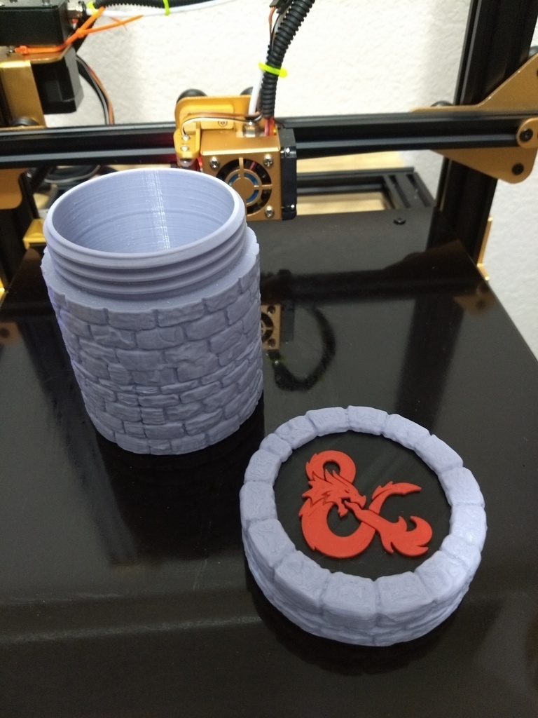 🎲 Dungeons & Dragons Dice Container・Free 3D File for ・Cults